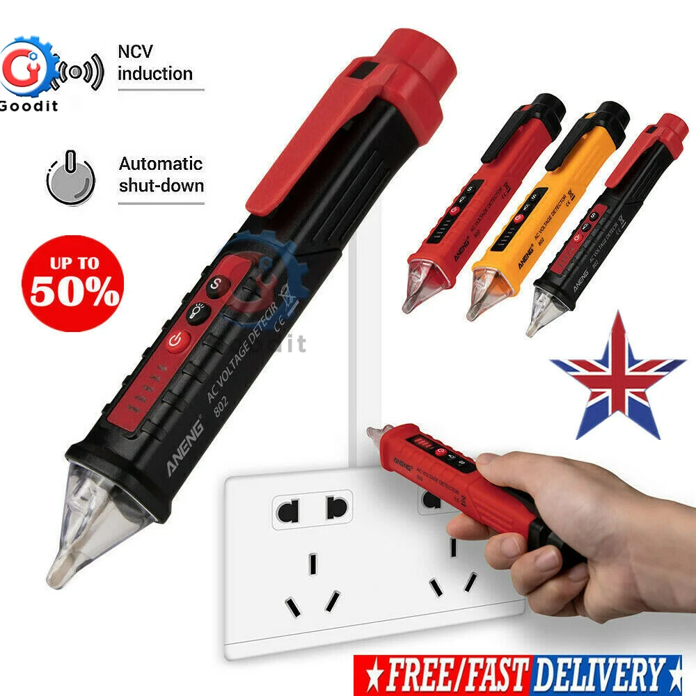Aneng Vd802 Non-contact Ac Voltage Tester Indicator 12v-1000v Outlet ...