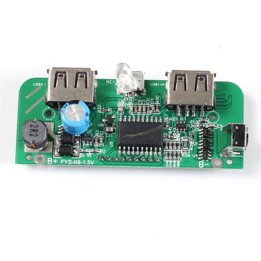 Power Bank Charger Module Dual USB 5V 2.1A 1A Mobile PCB Board Boost ...