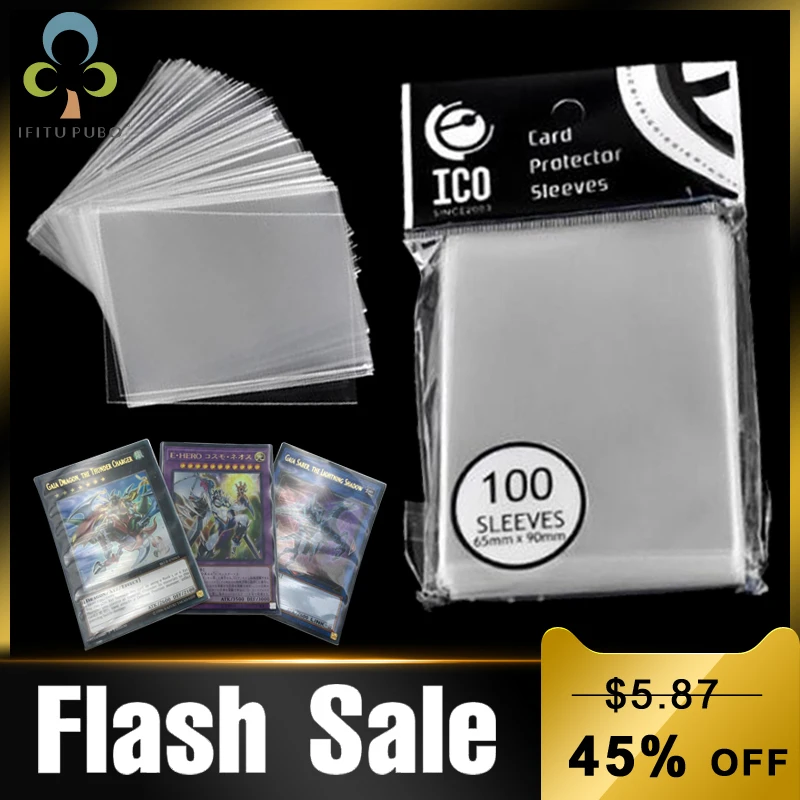 200pcs Transparent Ico Sealed / Unsealed Play Card Sleeve Magic Game ...