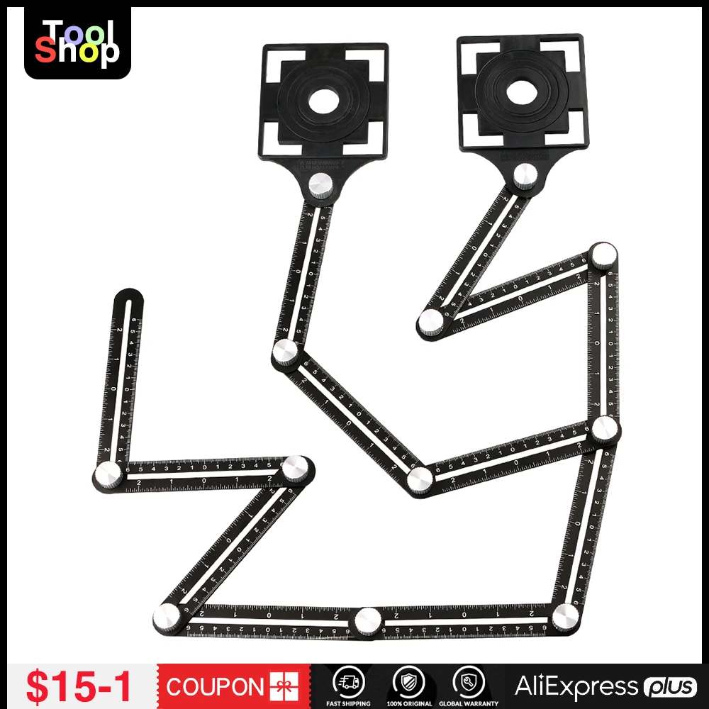 Tile Hole Locator Adjustable Tool Masonry Glass Fixed Angle Measuring ...