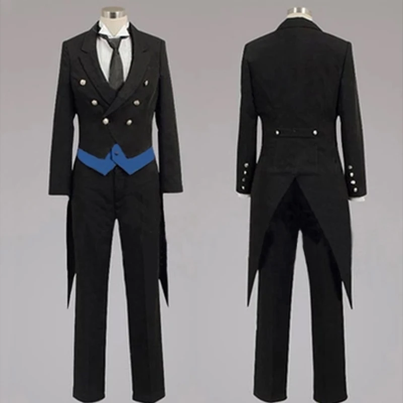 Anime Kuroshitsuji tailcoat Black Butler Sebastian Michaelis Cosplay ...