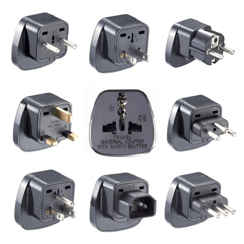 Universal CE America European Kr AU EU to US UK USA Plug Adapter South ...