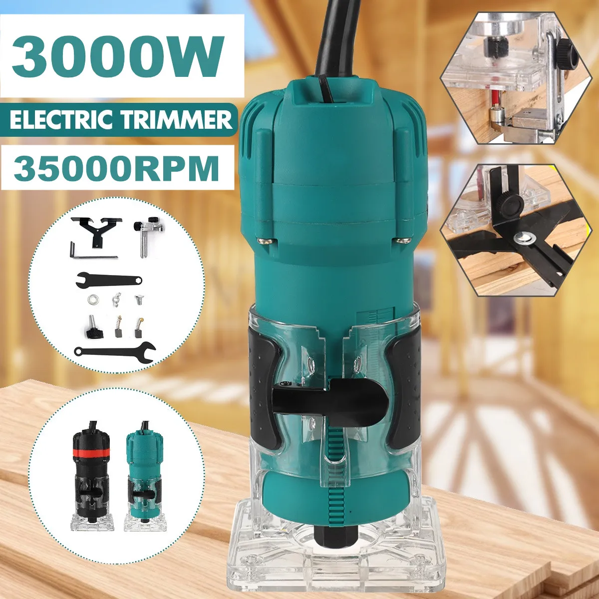 3000W-35000rpm-Wood-Electric-Hand-Trimmer-Woodworking-Engraving ...