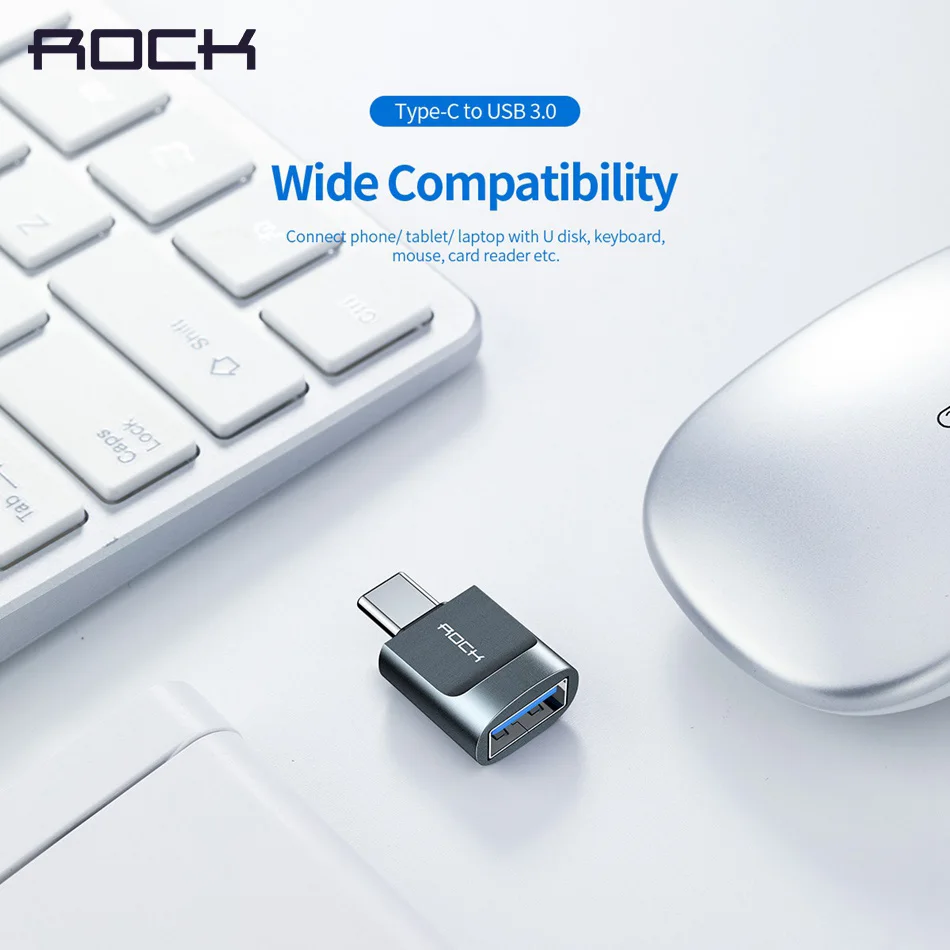 Адаптер ROCK USB 3,0-type C USB-C OTG конвертер type-c переключатель ...