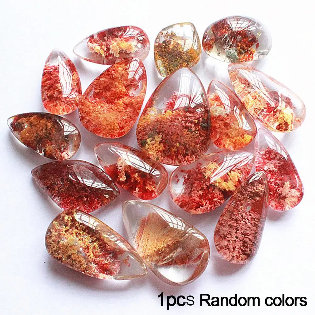 Natural Polished Red Ghost Crystal Healing Stone Quartz Crystal Gem ...