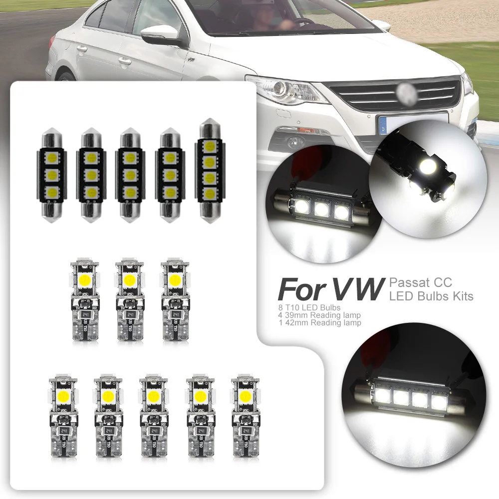12pc-canbus-White-LED-Light-Interior-Package-Kit-For-2009-2016 ...