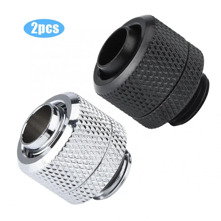 2pcs Water Cooling Fittings G1/4 Thread Flexible Tube Connector Brass ...