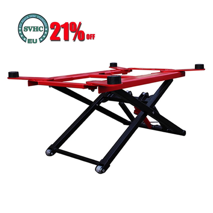 2800KG Portable Mobile Scissor Lift Table Small Cross Lift Platform Car ...
