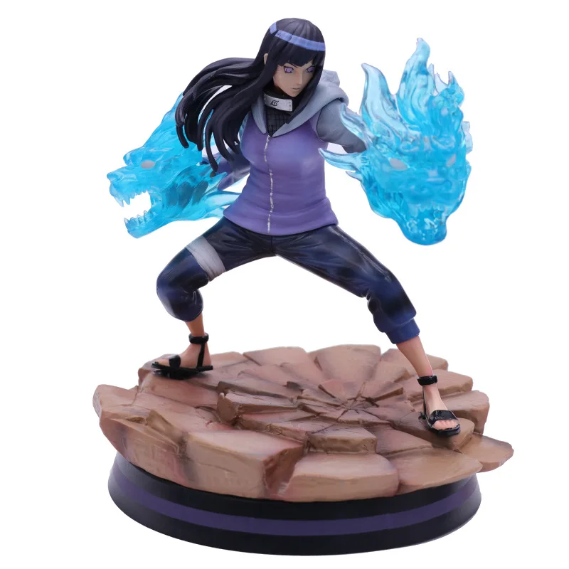 23cm Anime Hyuga Hinata Fighting Ver Pvc Statue Model Figure ...