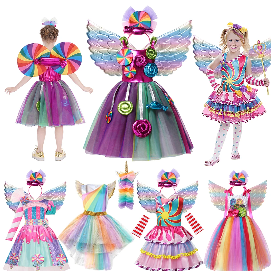 Carnival Costume Kids Girls Candy | Kids Costumes Girls Candy Dress ...