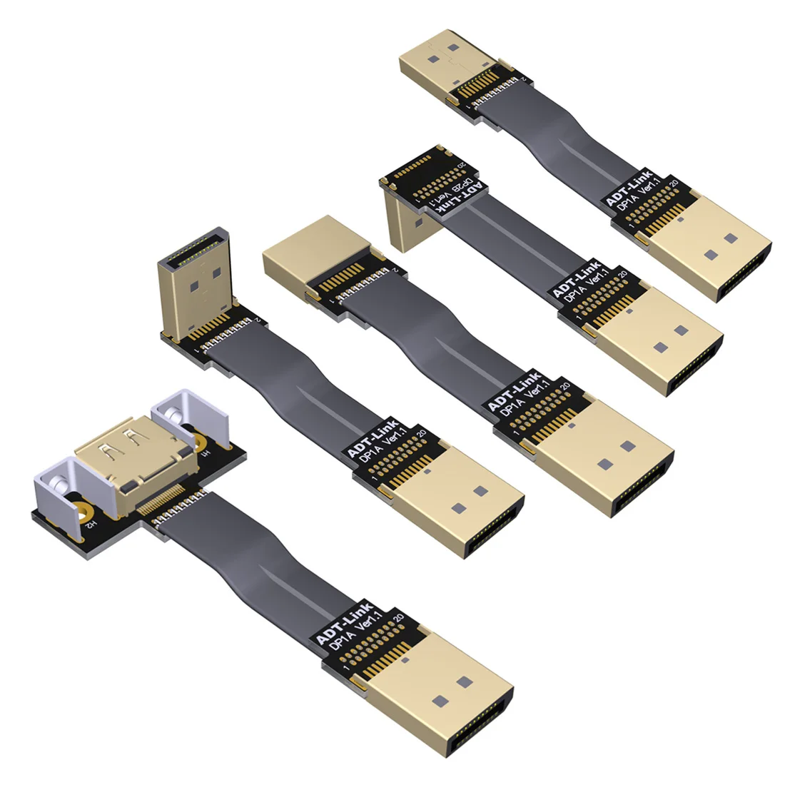 ADT DisplayPort-Compatible 1.2 Cable Angled 8K 4K HDR 165Hz 60Hz ...