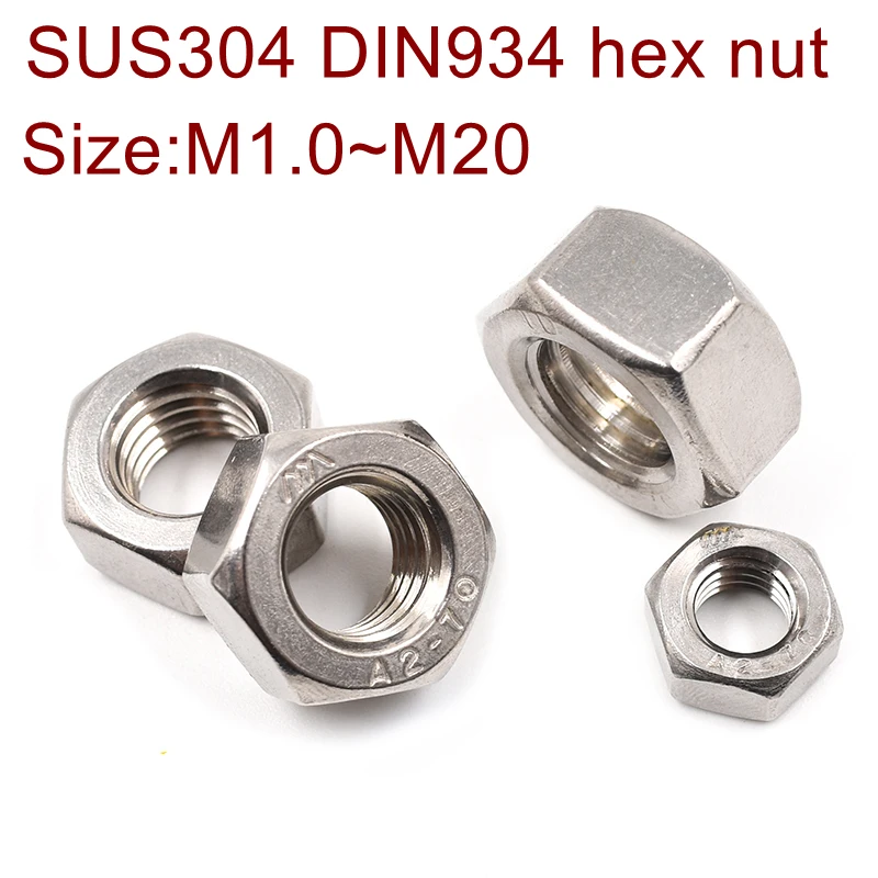 M1.2 Stainless Steel 304 Hex Nut M1.2 pack of 100 tillescenter ...