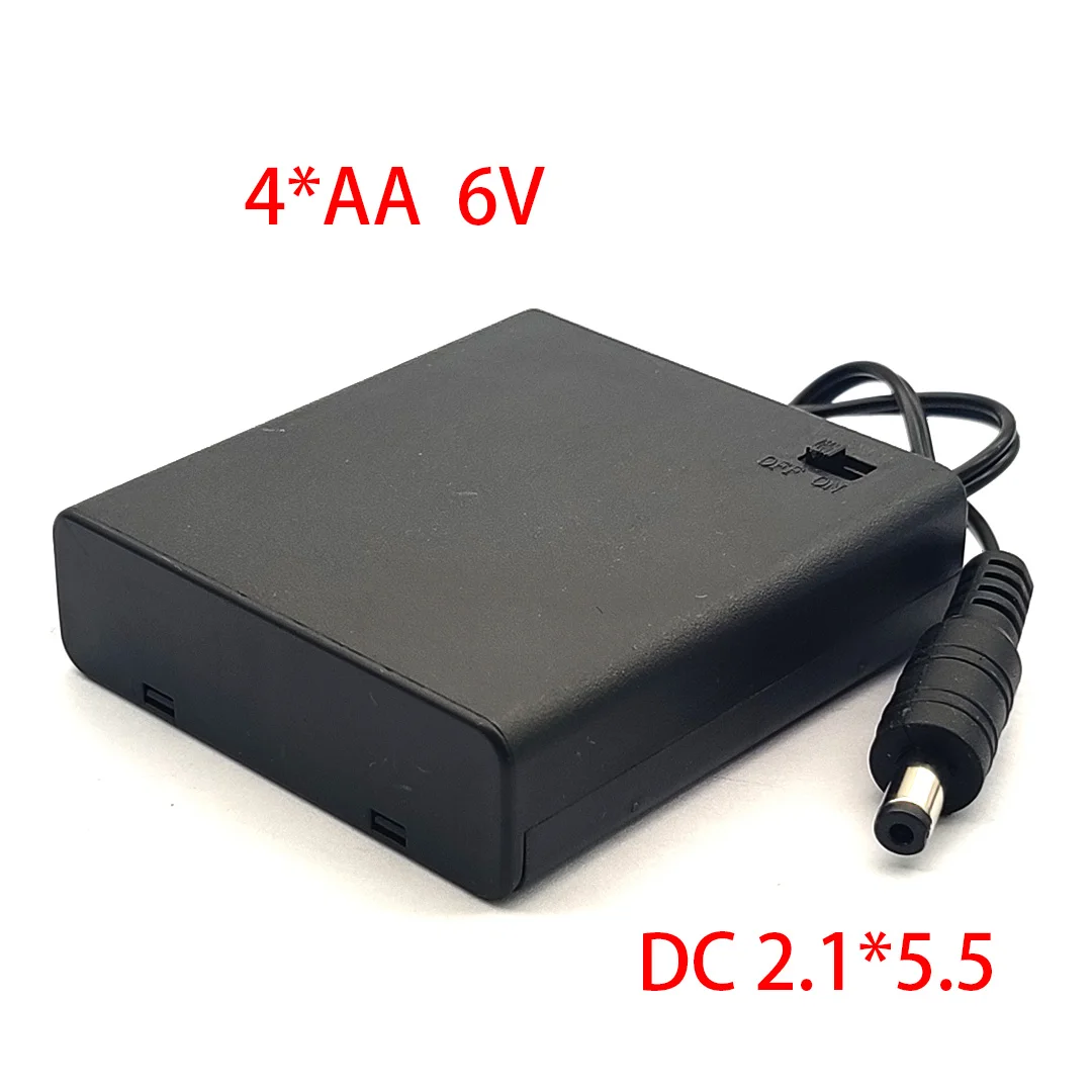 4xAA-6V-Battery-Box-With-Switch-With-DC-Head-2-1x5-5-AA-Battery-Holder ...