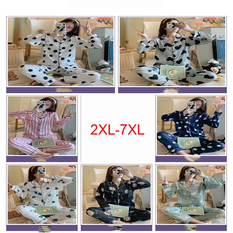 Women's Pajamas Sexy Print Dot Summer Female Pyjamas Long Shirt Large ...