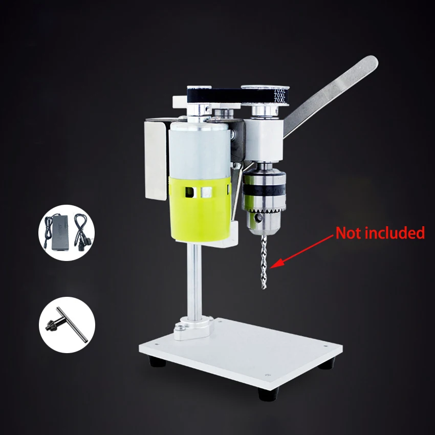 100W High Precision Mini Drill Press 7 Speeds Drilling Chuck 1.5-10mm ...