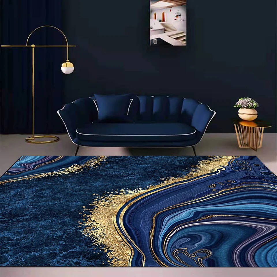 Carpet-Modern-Living-Room-Blue-Gold-Nordic-Abstract-Luxury-Style ...