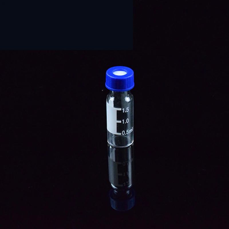 Jual 2pcs Botol Sampel Kaca Lab Dengan Penutup Biru Botol Injeksi ...