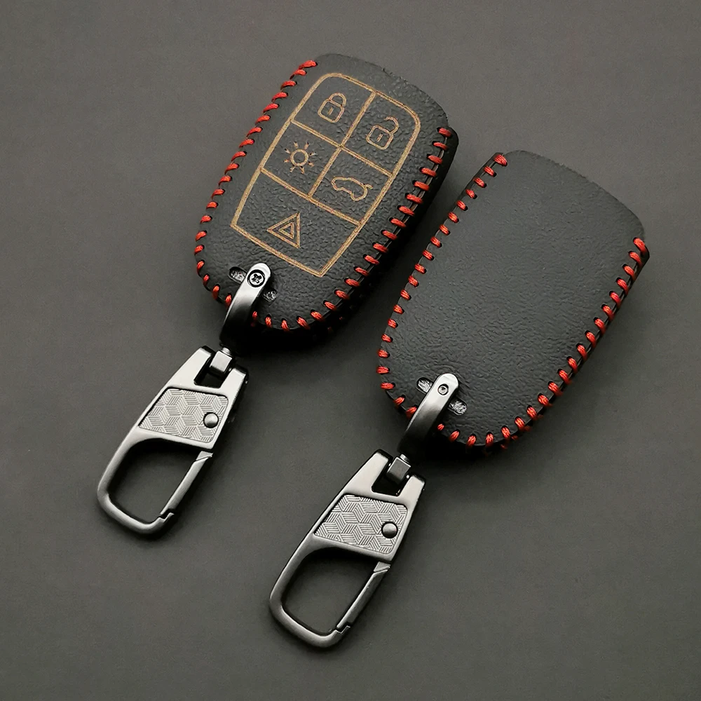 Volvo Car Key CAR ACCESSORIES Case Remote Control Package Black Leather ...
