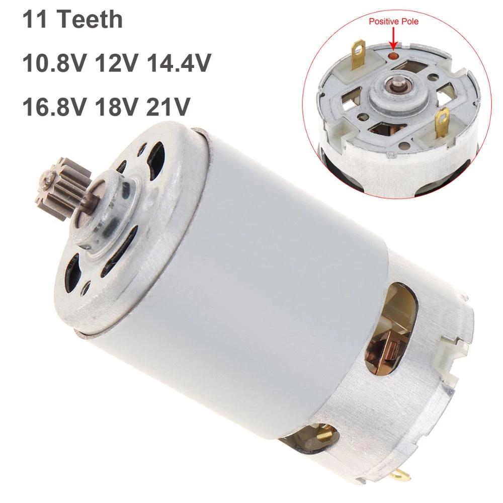 Rs550 10.8v 12v 14.4v 16.8v 18v 21v Dc Motor With Two-speed 11 Teeth ...
