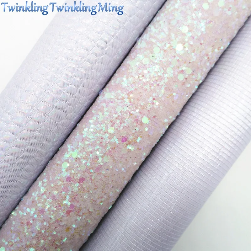 Purple Glitter Fabirc, Faux Leather Fabric, Iridescent Synthetic ...