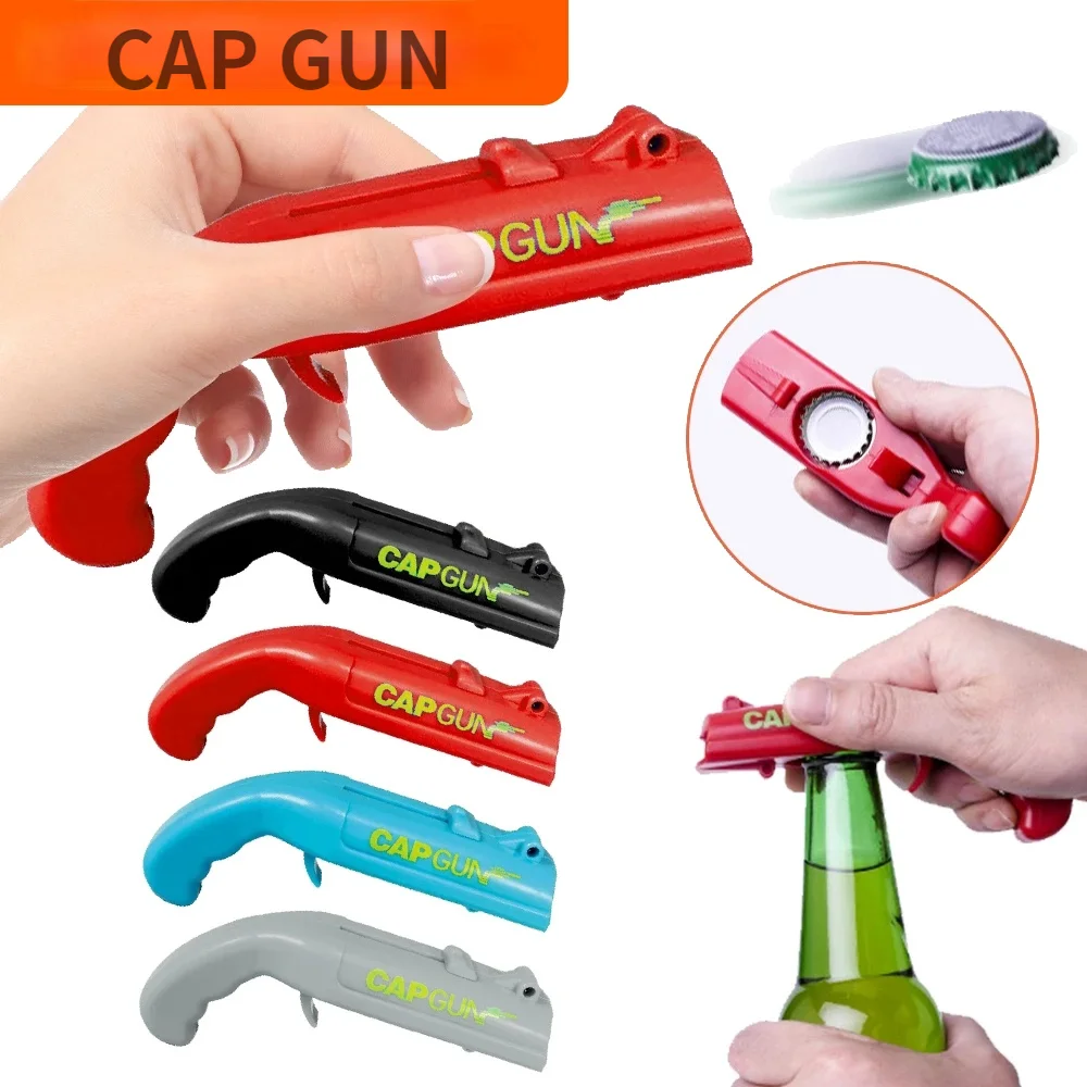 Portable Cap Gun Beverage Beer Bottle Opener Gun Cap Launcher Bar Tool ...