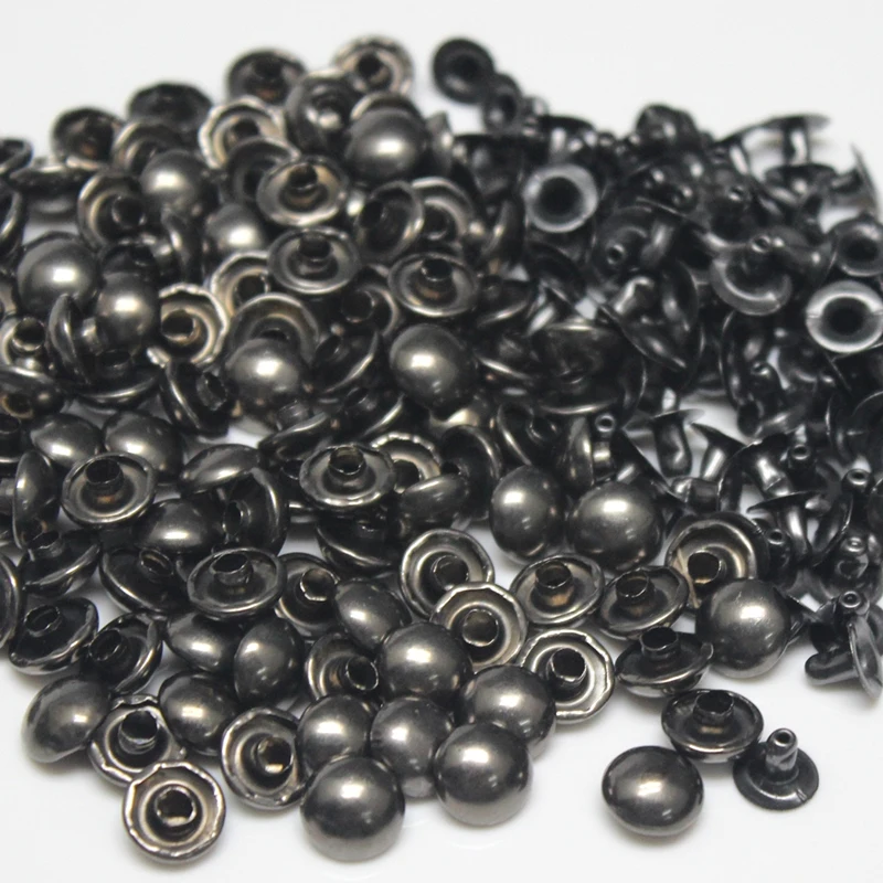 RIVET,D-20mm-Gun Black--Ensemble de Rivets ronds en métal, 100 pièces ...