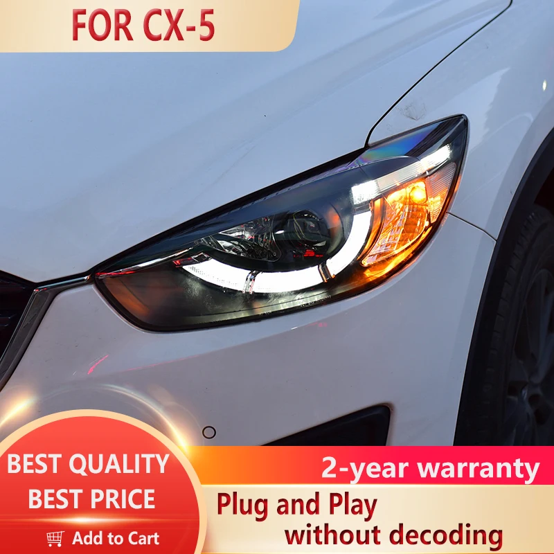Car Lights for Mazda CX-5 LED Headlight 2012-2016 CX5 Head Lamp Drl Projector Lens Automotive ...