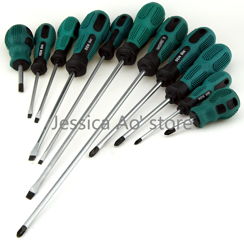 75-200mm Long Shank 3mm 6mm Shank Flat Cross Head Hand Screwdrivers ...