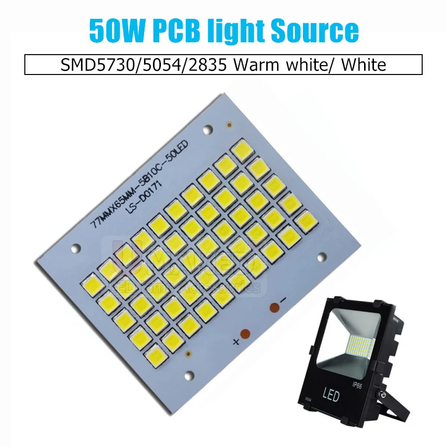 50w Led Floodlight Pcb Board Smd5054/2835/5730 Led Aluminum Plate Base ...