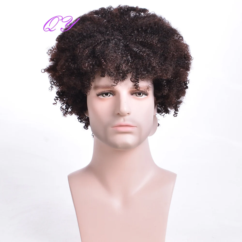 Peruca-Ombre-Sint-tica-Natural-Masculina-Perucas-Curtas-Kinky-Curly ...