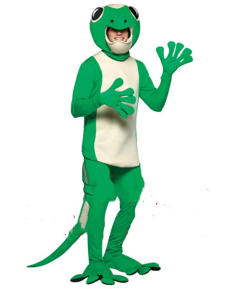 Green Chameleon Mascot Costume Suits Cosplay Party Game Cartoon Dress ...