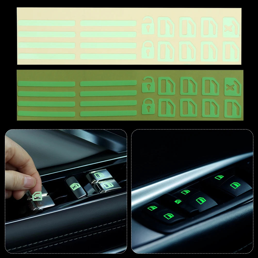 Car Luminous Button Sticker Circuit Panel Decals Rocker Switch Label ...