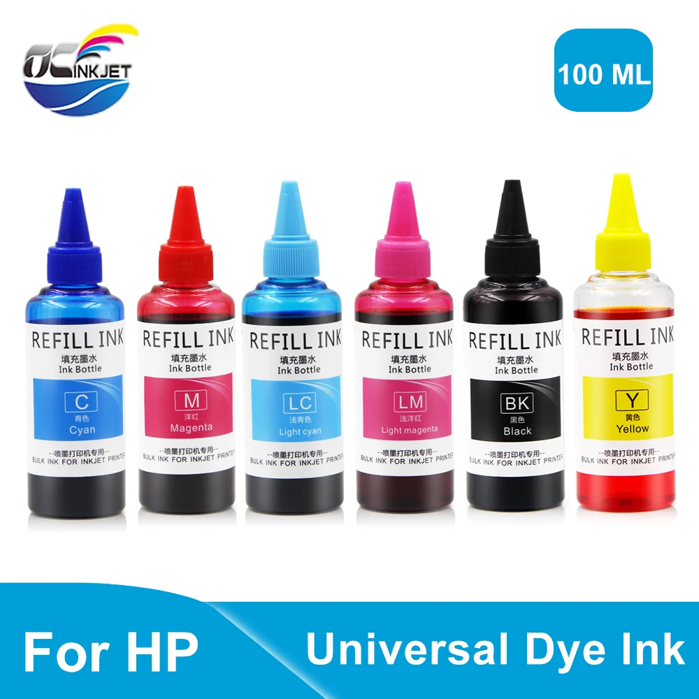 100ML-Botol-Tinta-Dye-Isi-Ulang-Universal-untuk-Epson-L800-L1300-1390 ...
