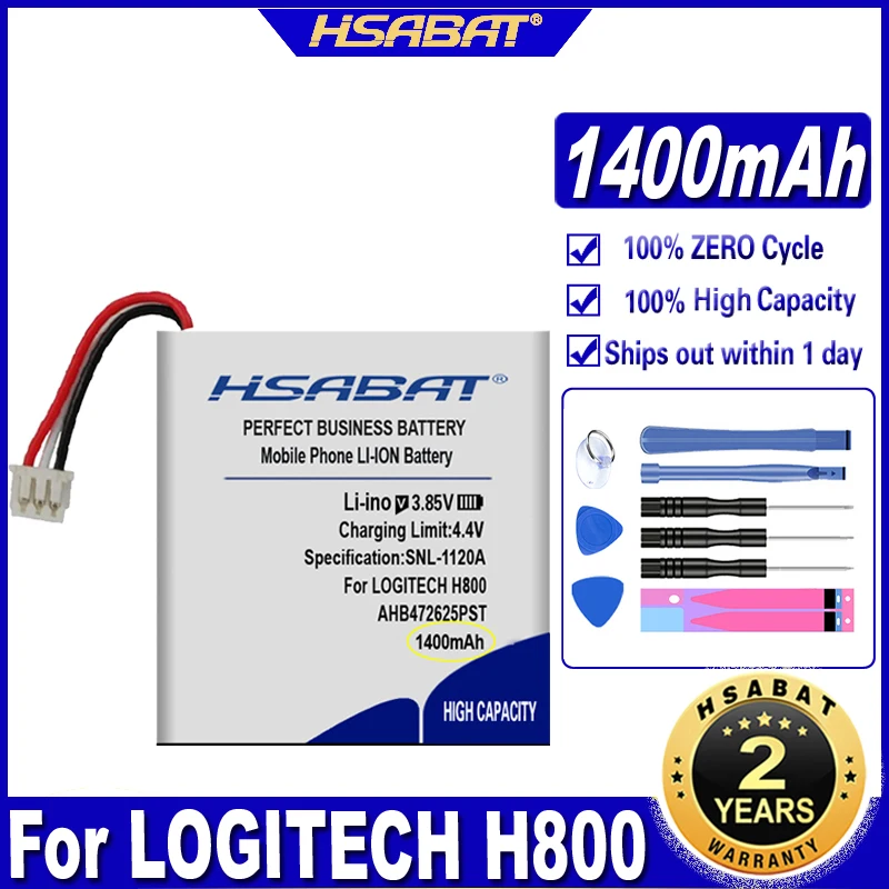 HSABAT 533 000067 AHB472625PST 981 000337 1400mAh H800 Battery for ...