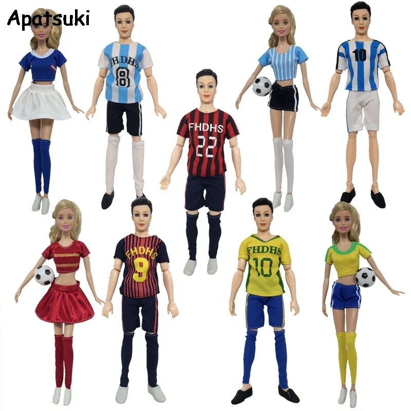 Fashion-Clothes-For-Barbie-Doll-Outfits-Soccer-Cup-Football-Player ...