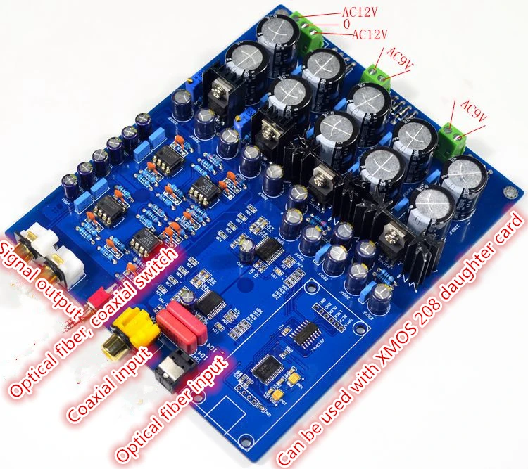듀얼 칩 AK4396VF + AK4113 럭셔리 디코더 dac는 파워 앰프 스피커 용 광섬유 동축 USB 입력을 지원합니다|앰프 ...