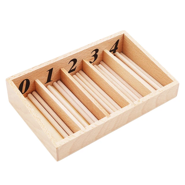 Montessori Educational Wooden Toys For Children Spindle Box With 45 ...