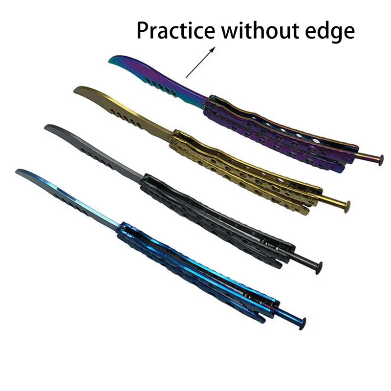No Edge Practice Butterfly In Knife Balisong Trainer Training Pocket ...