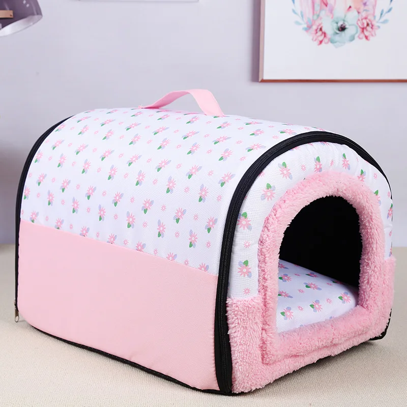 Comfortable-Dog-Houses-Pet-Kennels-Winter-Warm-Plush-Puppy-Nest-Dogs ...