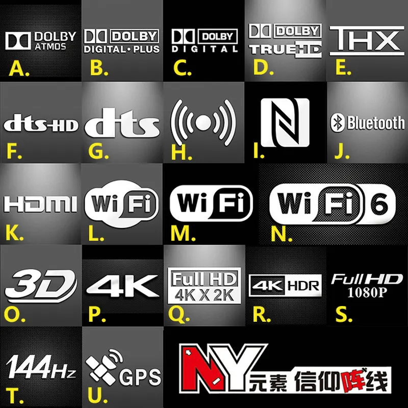 Dolby-Bluetooth-WIFI6-4K-HD-1080P-144hz-Metal-Sticker-Mobile-Computer ...