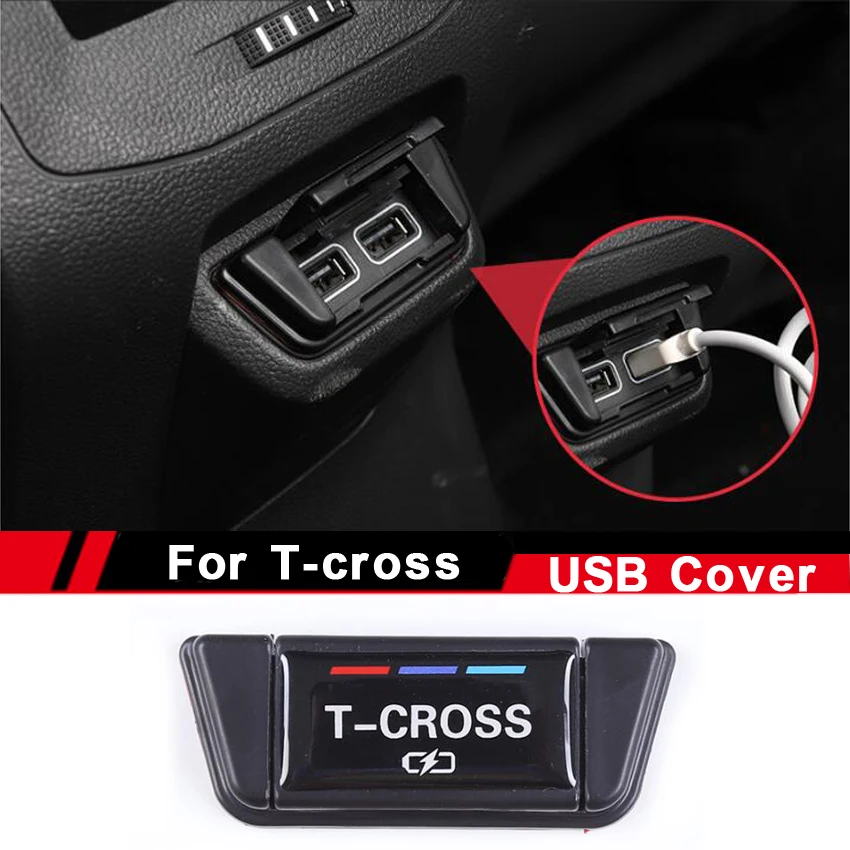 Car Rear Console Center USB Equip Charging Port Protective Cover Dust ...
