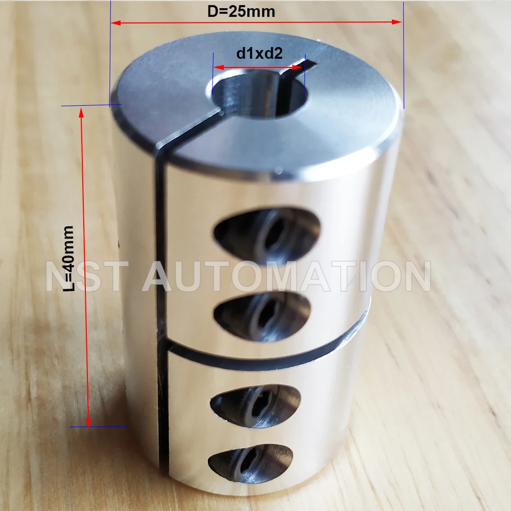 Eje de acoplamiento rígido, Sección de acoplador Cnc, Motor paso a paso, tornillo de máquina de ...