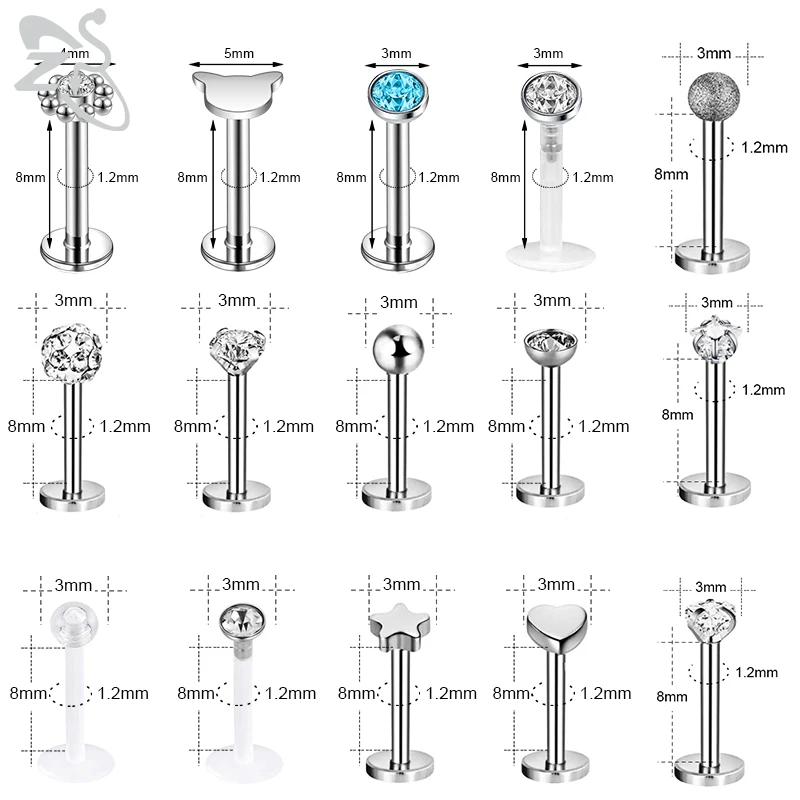 Lip Piercing Size Chart