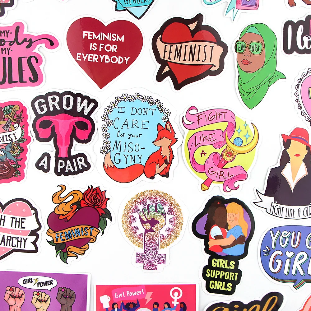 35pcs Women Theme Graffiti Feminist Sticker for Phone Scrapbooking ...