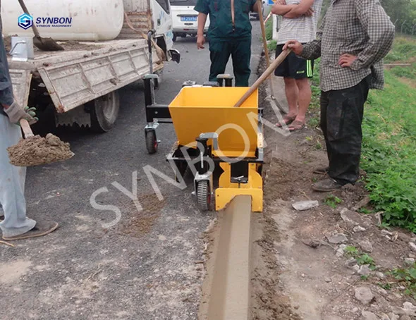 Synbon Hand-held Slipform Paver Mini Curb Sliding Form Machine Concrete ...