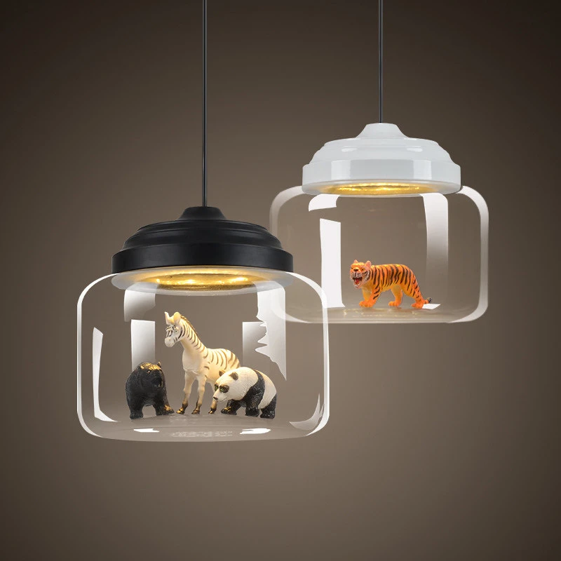 Children Room Lamp Suspension | Glass Animal Lighting Fixture - Modern ...