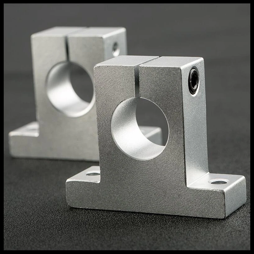 4 개/몫 SK20 20mm 선형 막대 가이드 레일 샤프트 지원 브래킷 베어링 SH20A 알루미늄 합금 CNC 부품 3D 프린터 ...