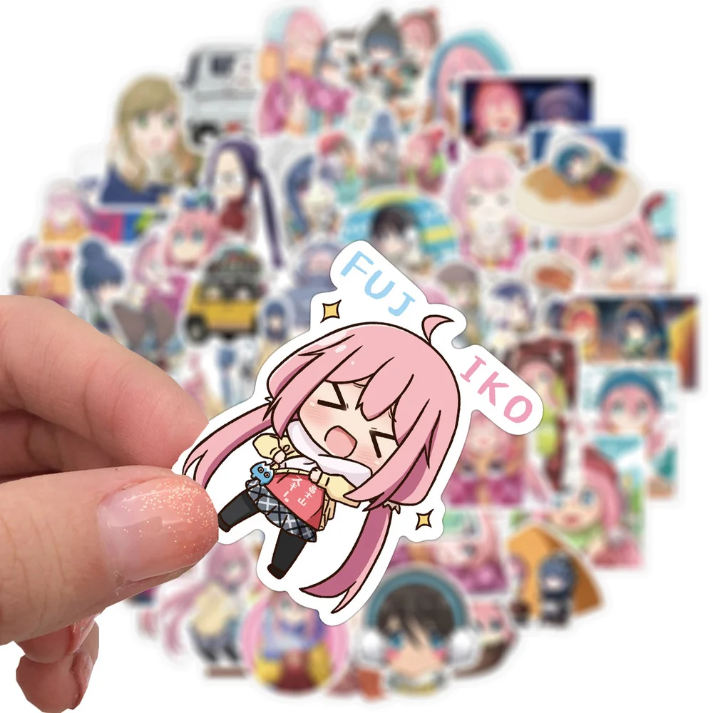 10/50pcs Anime Yuru Camp Stickers Kawaii Shima Sticker Waterproof ...