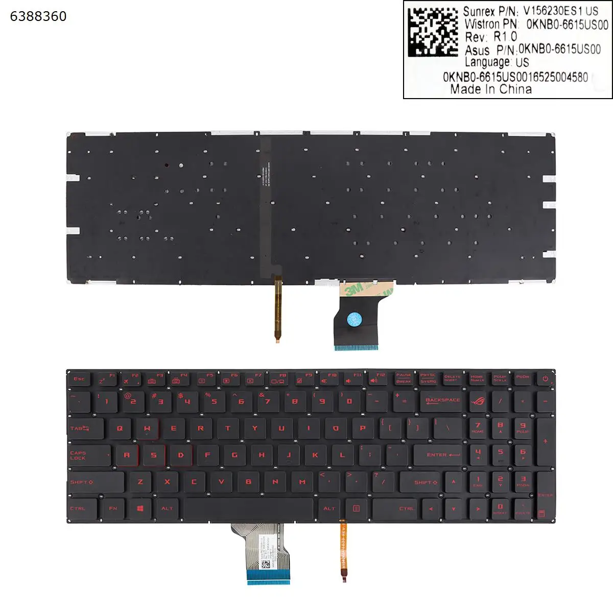 US New Replacement Keyboard For ASUS Rog GL502VM GL502VS GL502VT ...