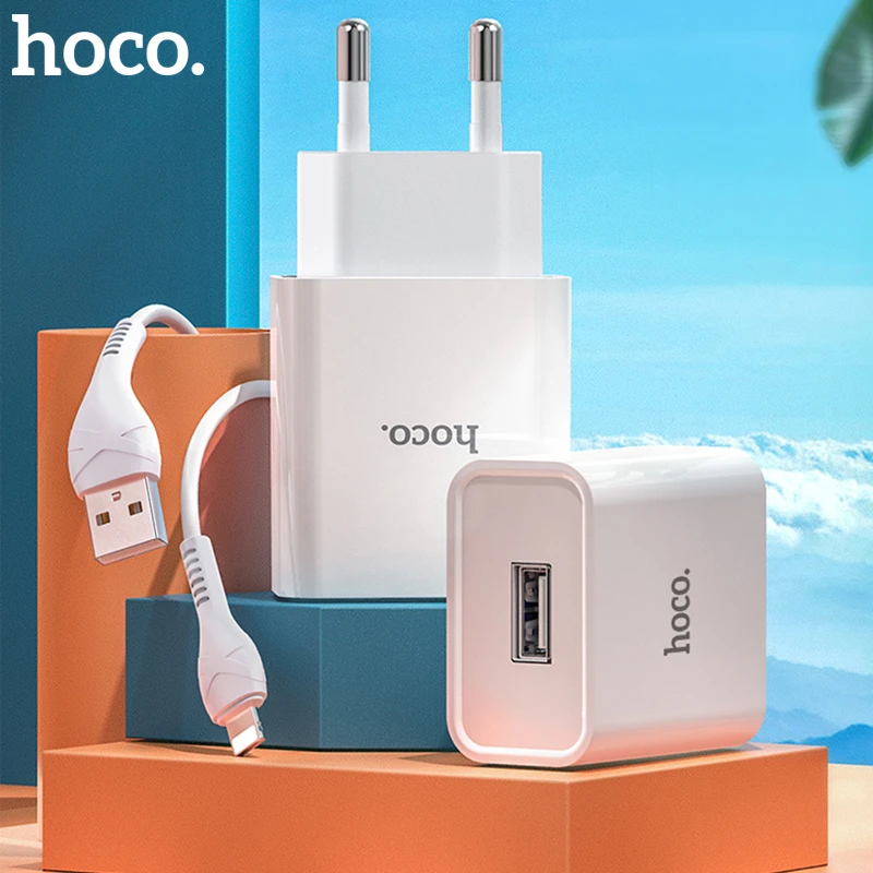 Hoco USB Charger Travel EU Plug 2A Fast Charging Adapter For iPhone 11 ...